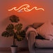 Wave Neon Sign LED Neon Sign Wave Wall Decor Beach House Wall - Etsy
