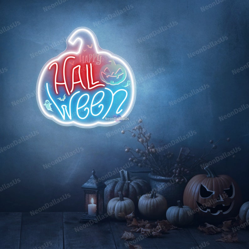 Halloween Decor Happy Halloween Sign Halloween LED Sign Custom ...