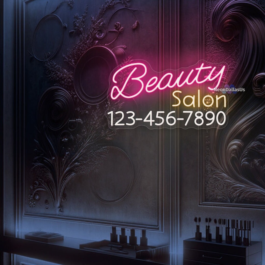Beauty Salon Neon Sign Beauty Zone Lights Custom Salon Wall Decors ...