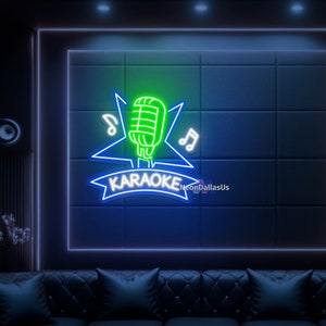 Karaoke Neon Sign Karaoke Bar Led Lights Podcast Neon Sign Karaoke ...