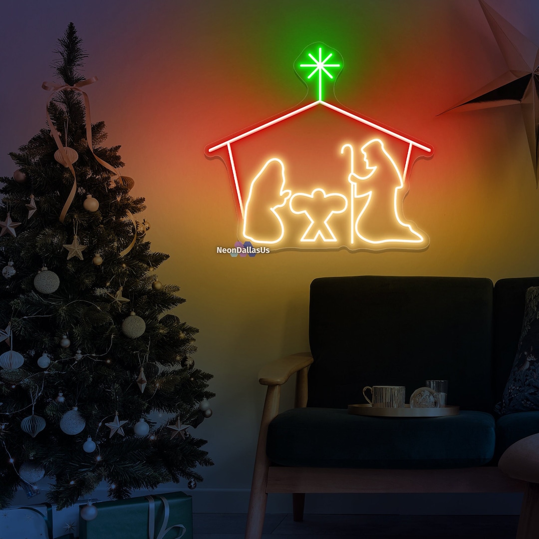 Nativity Sign Nativity Custom Christmas Neon LED Light Holiday ...