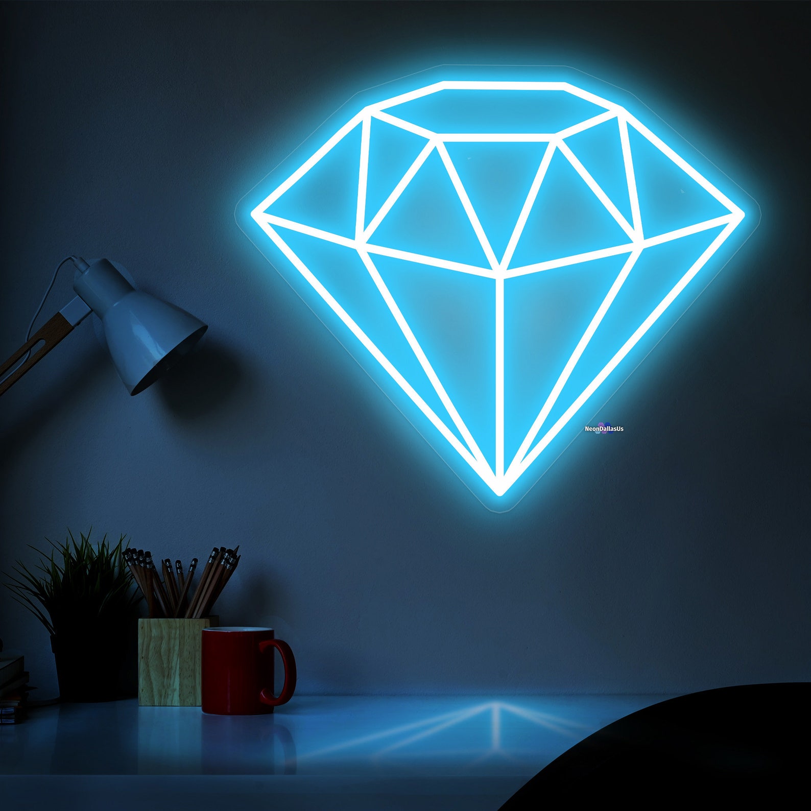 Diamond Neon Sign Diamond Led Sign Diamond for Room Decor - Etsy