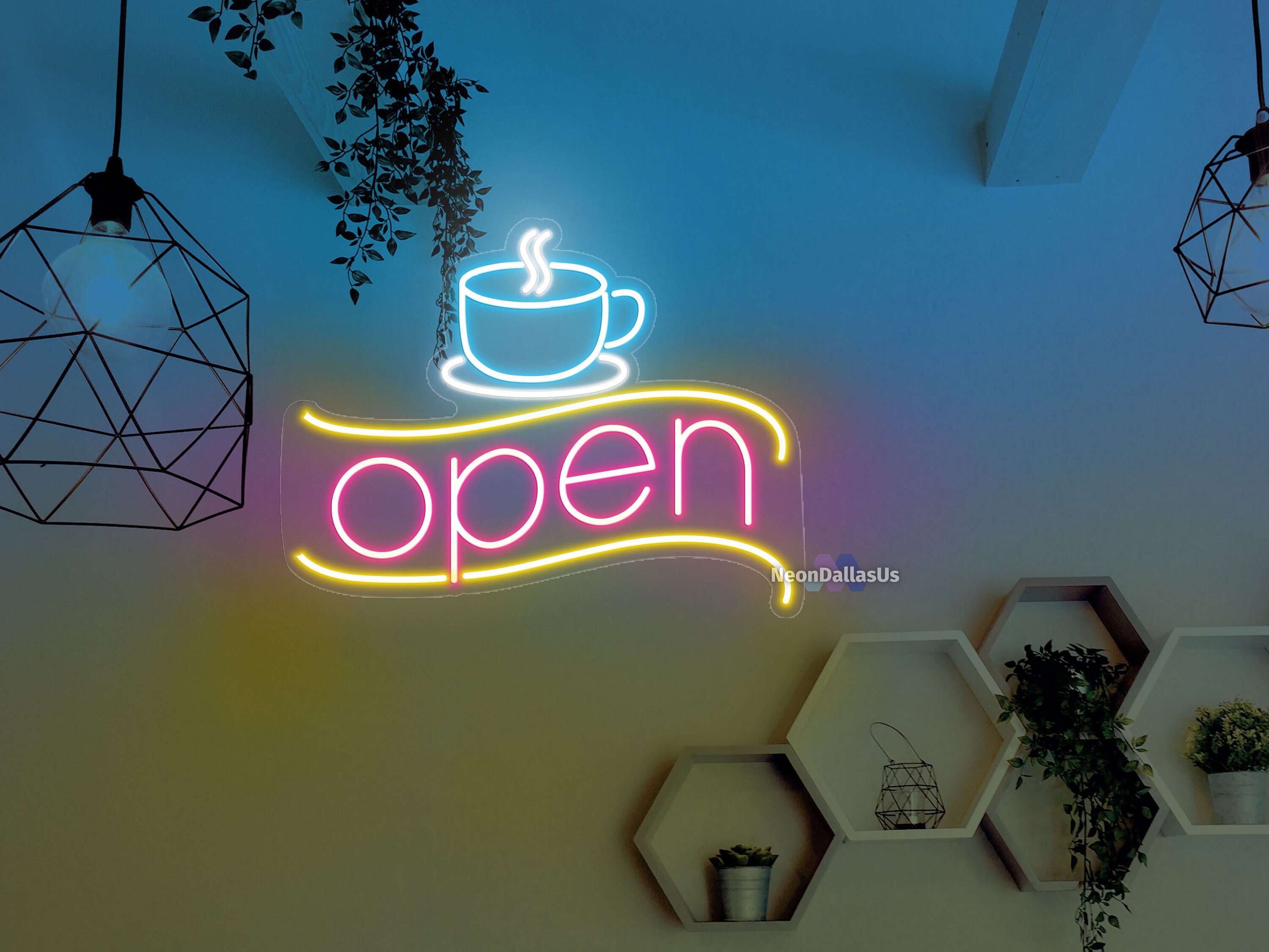 Coffee Open Sign Coffee Cup Neon Sign Coffee Neon Light Sign Neon Sign ...