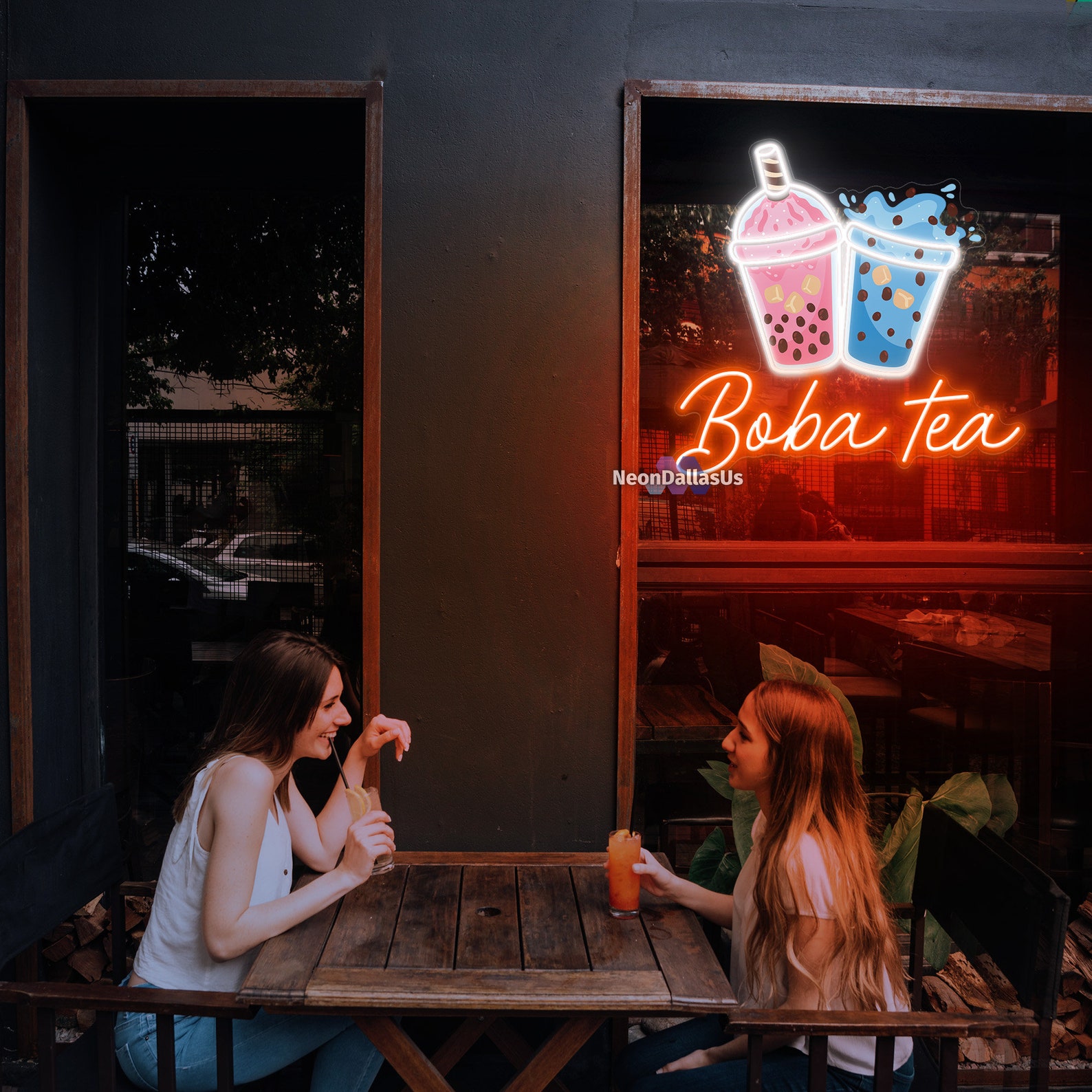 But First Boba Tea Sign Neon Led Sign Custom Bubble Tea Shop - Etsy