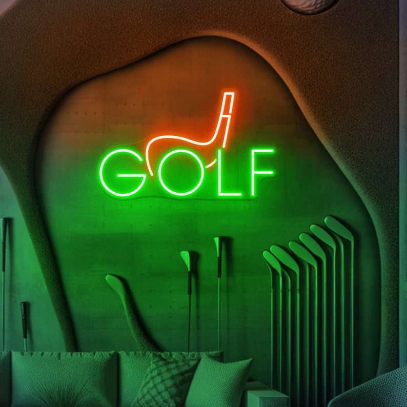 Golf Neon Sign Golf Neon Light Custom Golf LED Light Playing Golf LED ...