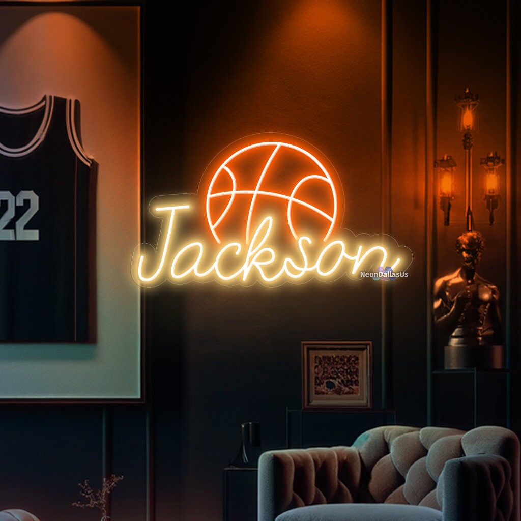 Basketball Neon Sign Personalized Basketball Neon Lights Custom Name ...
