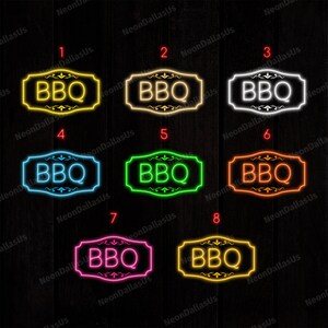 BBQ Neon Sign BBQ LED Light Barbecue Neon Sign Barbecue Party Wall ...