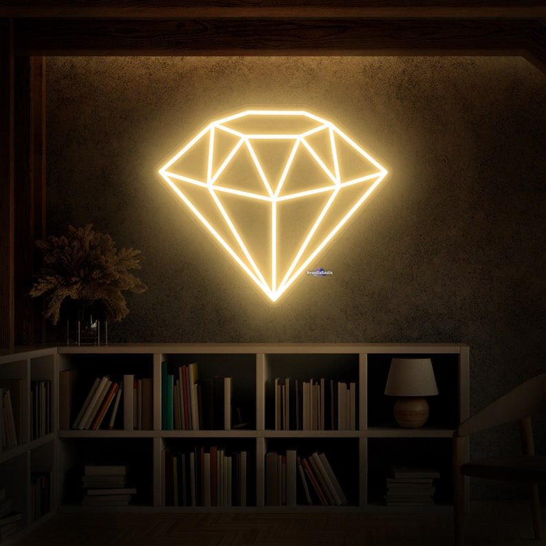 Diamond Neon Sign Diamond Led Sign Diamond for Room Decor - Etsy