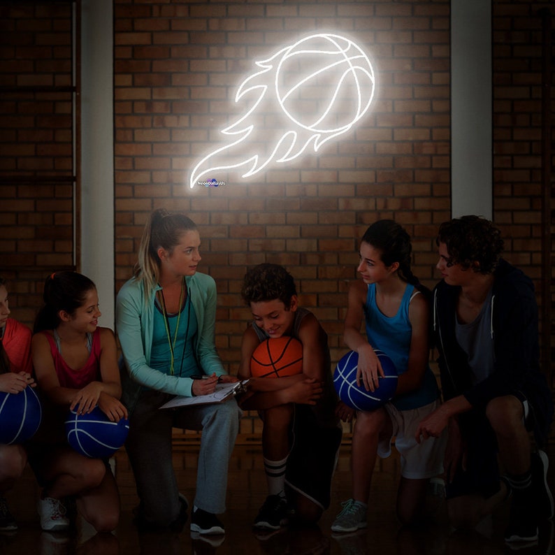 Basketball Neon Sign Basketball Fire Neon Custom Basketball - Etsy