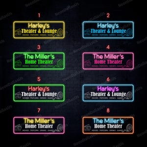 Theater and Lounge Sign Personalized Home Theater Sign Movie Room Sign ...