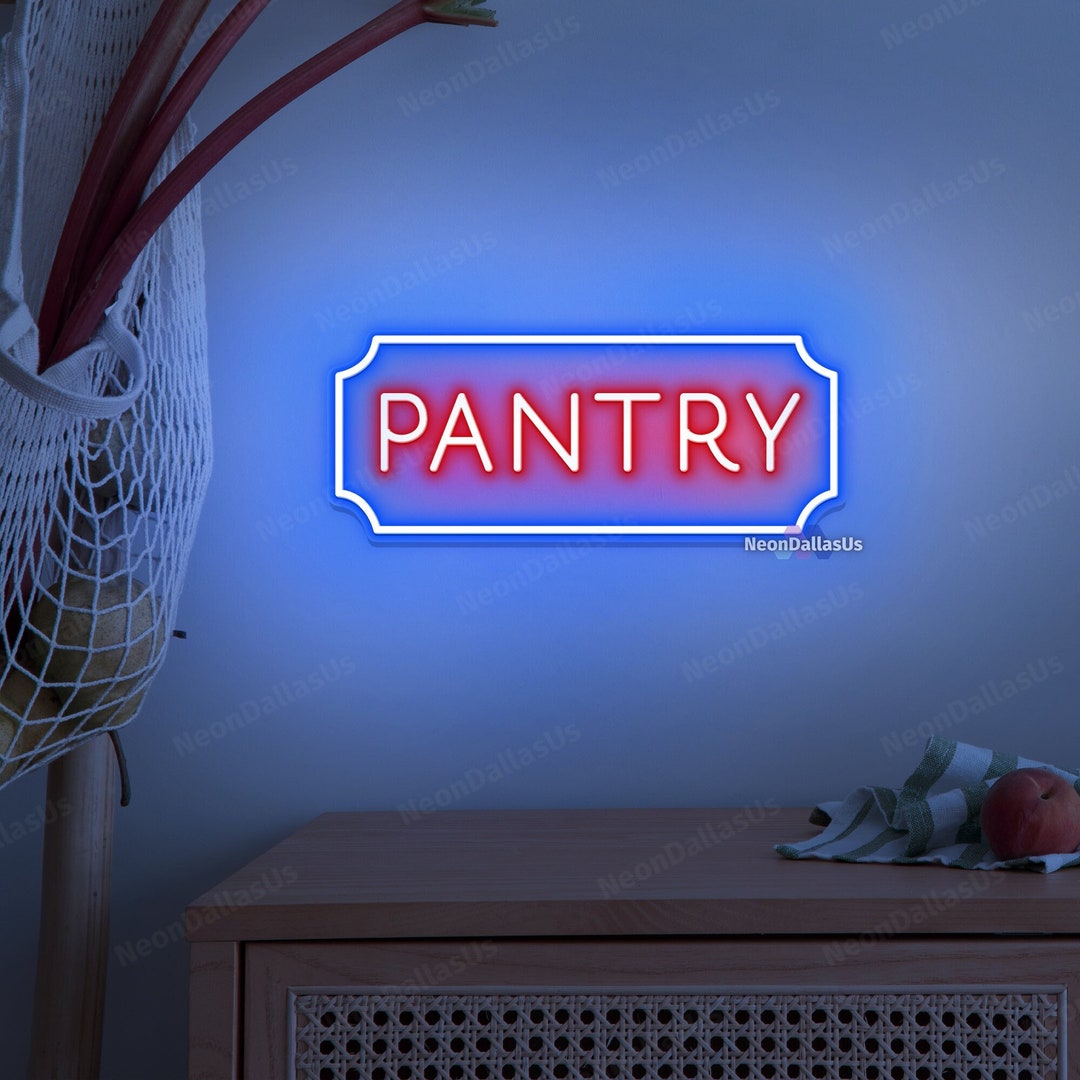 Pantry Neon Sign Pantry LED Lights Pantry Sign Pantry Door Wall Art ...