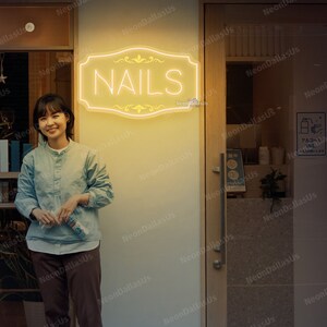 Nails Neon Sign Nails LED Light Custom Nails Shop Led Neon Sign Nail ...
