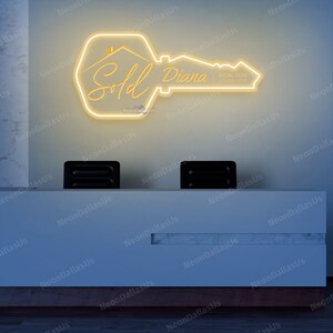 Realtor Sign Realtor Neon Sign Realtor Sold Sign Real Estate Sign ...