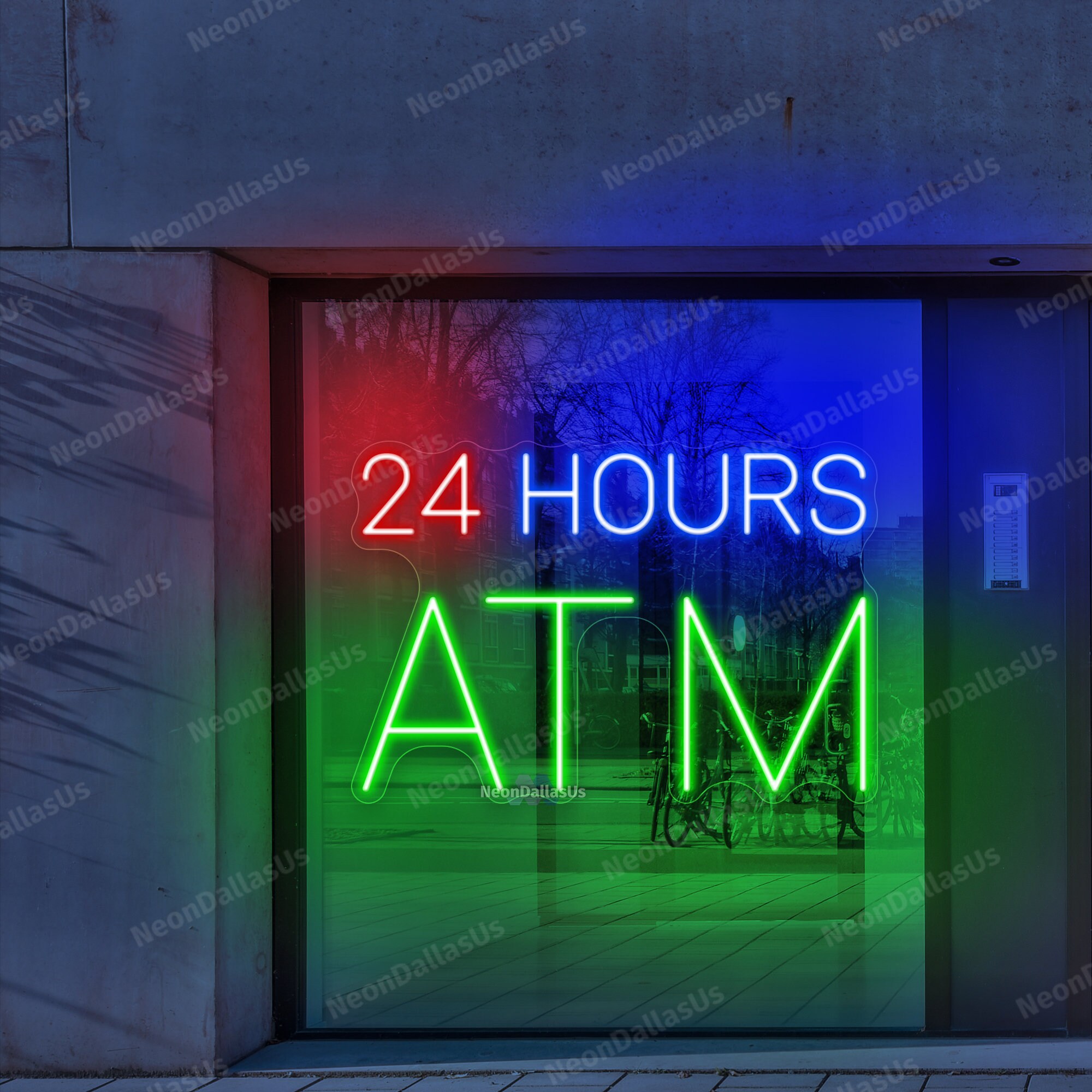 ATM 24 Hours Neon Sign ATM Neon Lights Atm Led Sign ATM Signs for ...