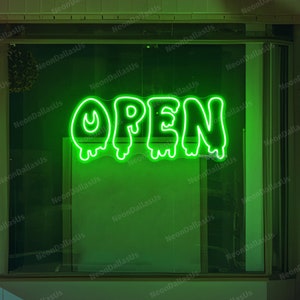 Open Dripping Neon Sign Open Sign for Business Hanging Sign Coffee Shop ...