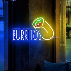 Burrito Neon Sign Burrito Led Light Pita Led Light Custom Street Food ...
