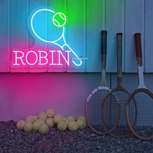 Tennis Neon Sign Custom Tennis LED Light Personalized Tennis Player ...