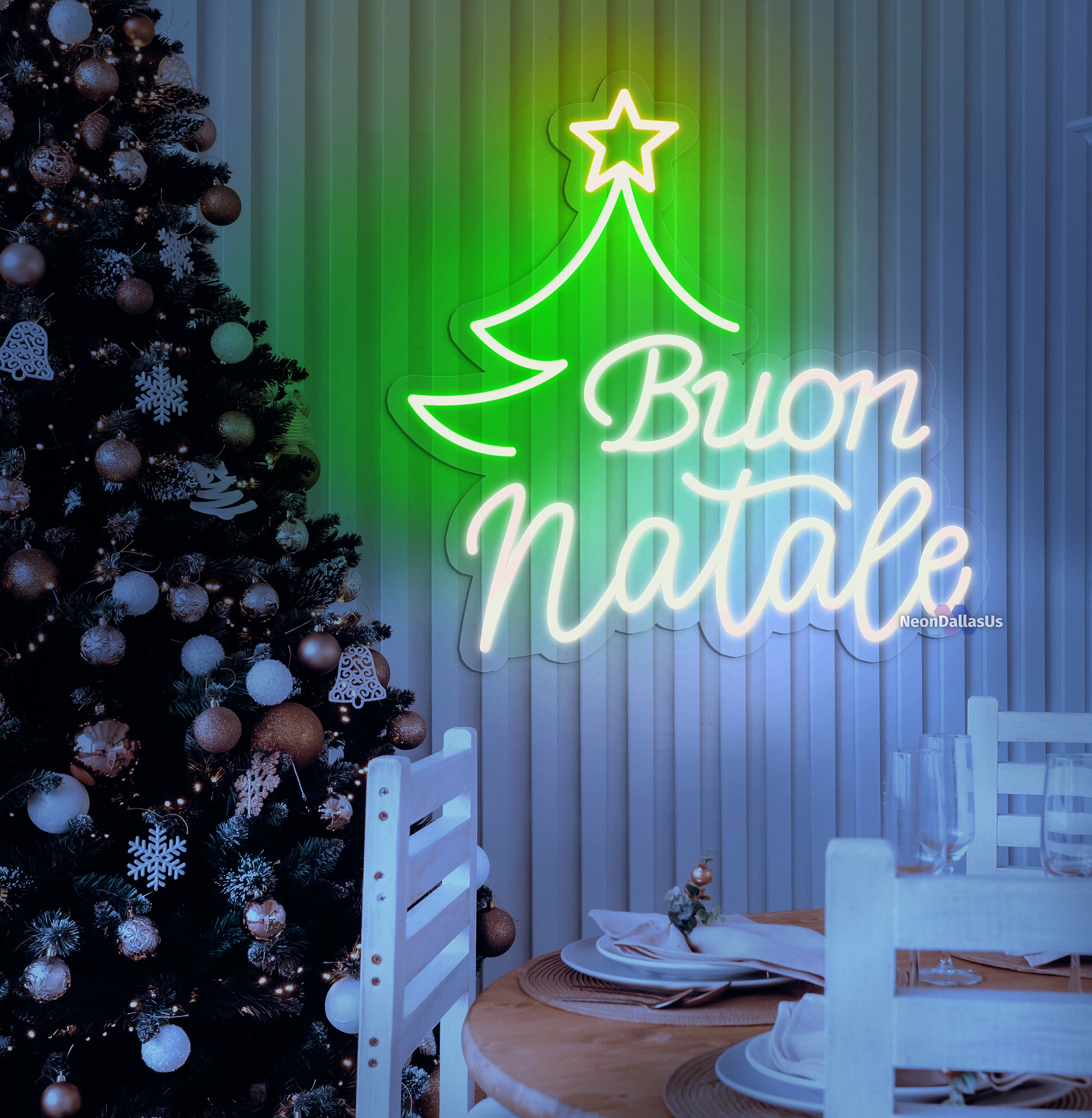 Buon Natale Christmas Neon Sign Merry Christmas Led Light Buon Natale ...