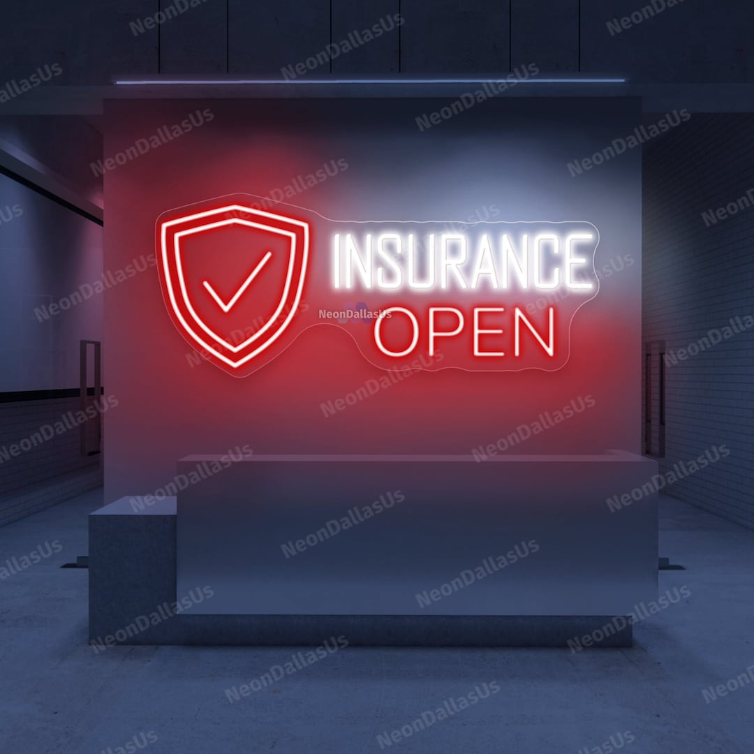 Insurance Open Sign Insurance Sign Insurance Services Shop Decors LED ...