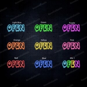 Open Dripping Neon Sign Open Sign for Business Hanging Sign Coffee Shop ...
