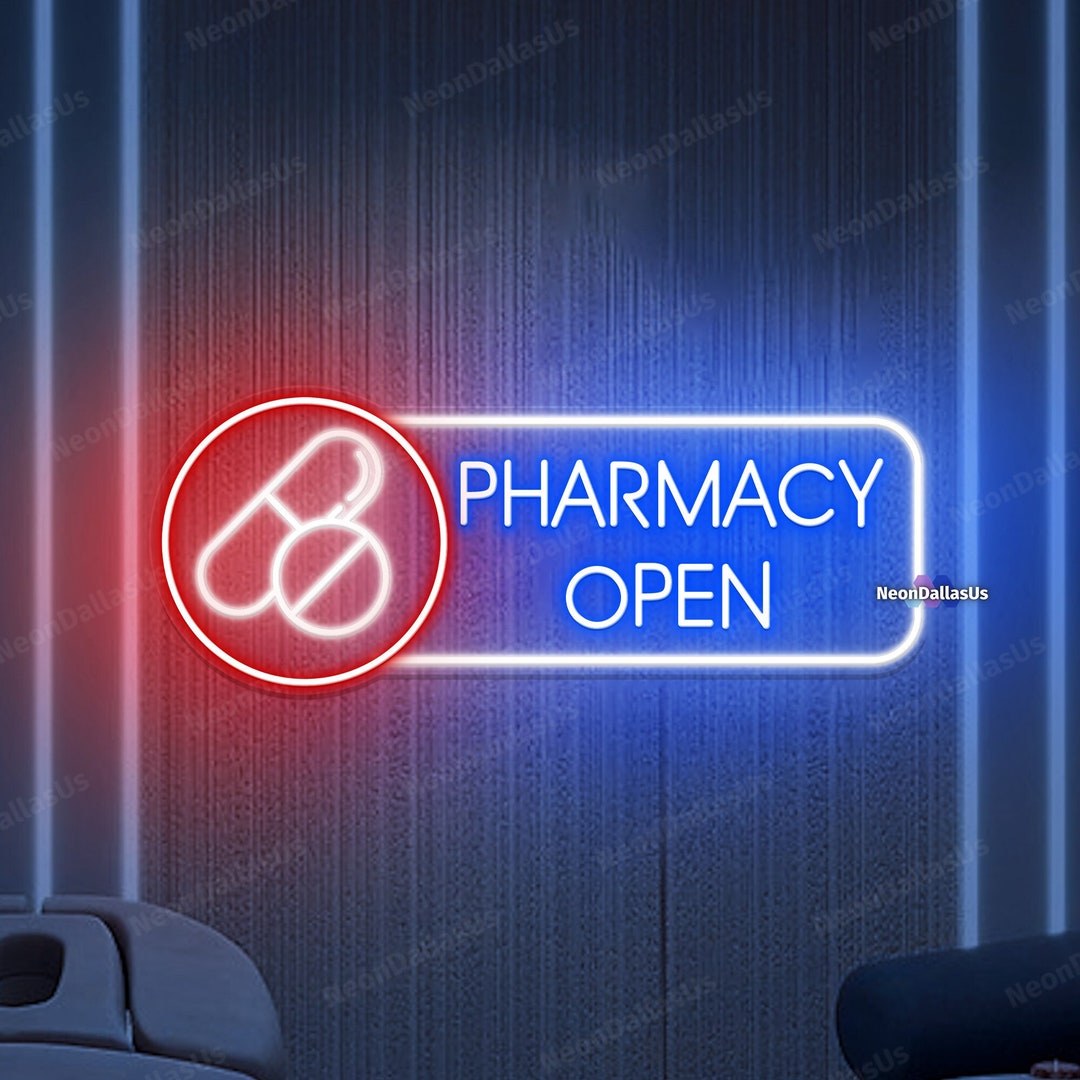Pharmacy Open Neon Sign Pharmacy Open LED Lights Pharmacy Neon Lights ...