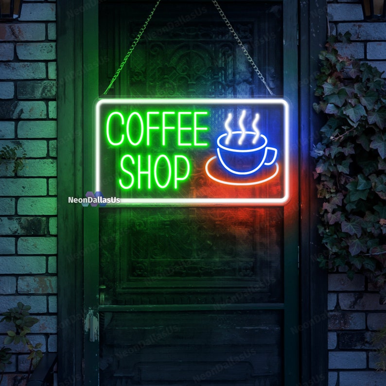 Coffee Neon Sign Coffee Shop Sign Coffee Open Led Light Coffee Bar ...