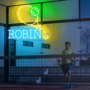 Tennis Neon Sign Custom Tennis LED Light Personalized Tennis Player ...