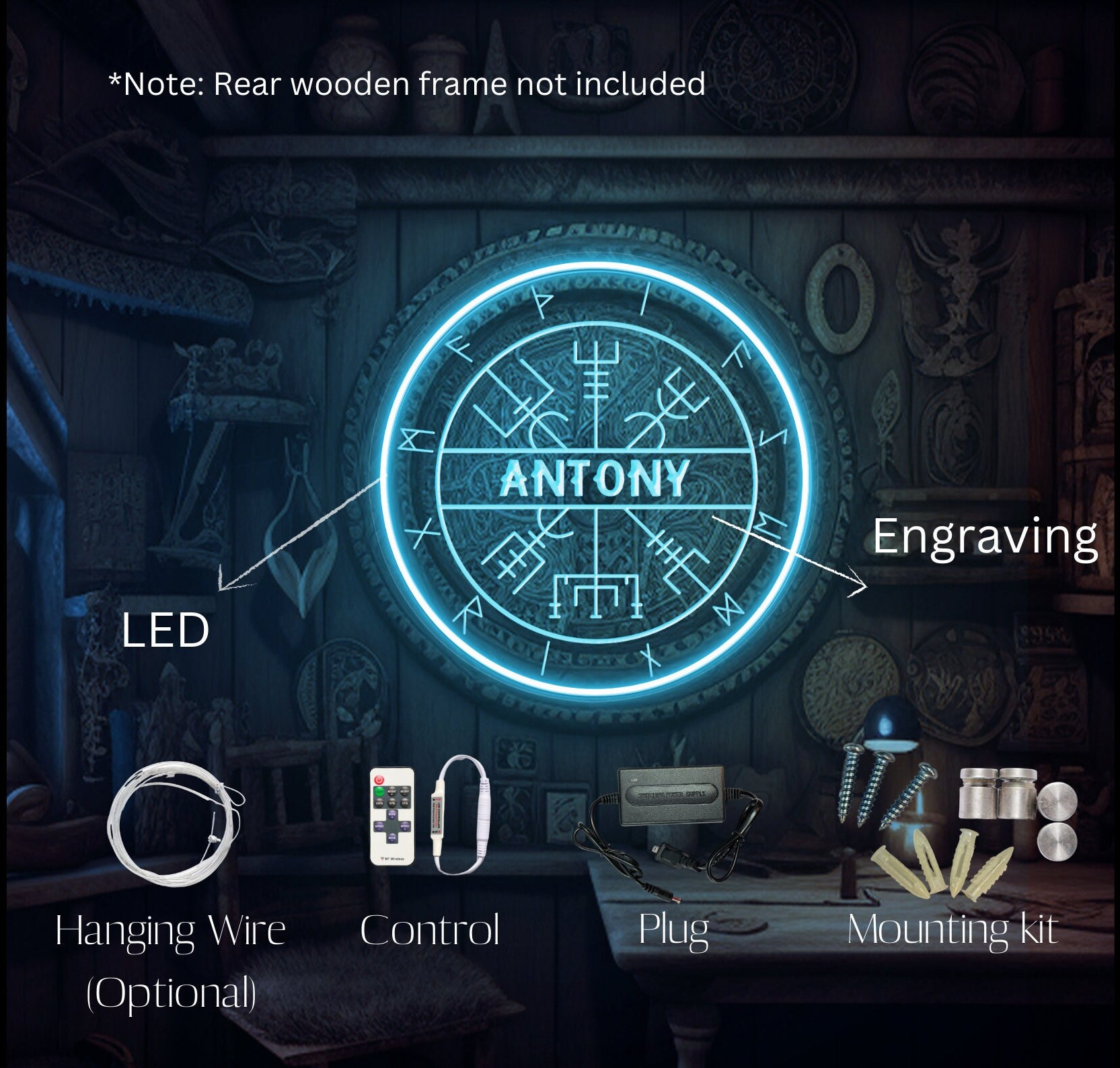 Viking Neon Sign Custom Viking Neon Lights Viking Led Sign Personalized ...