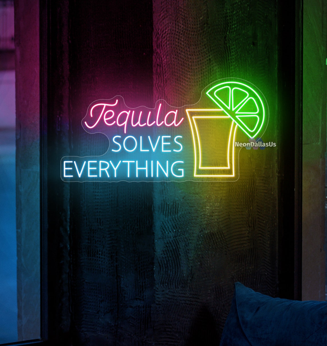 Tequila Solve Everything Neon Sign Tequila LED Sign Tequila Neon Light ...
