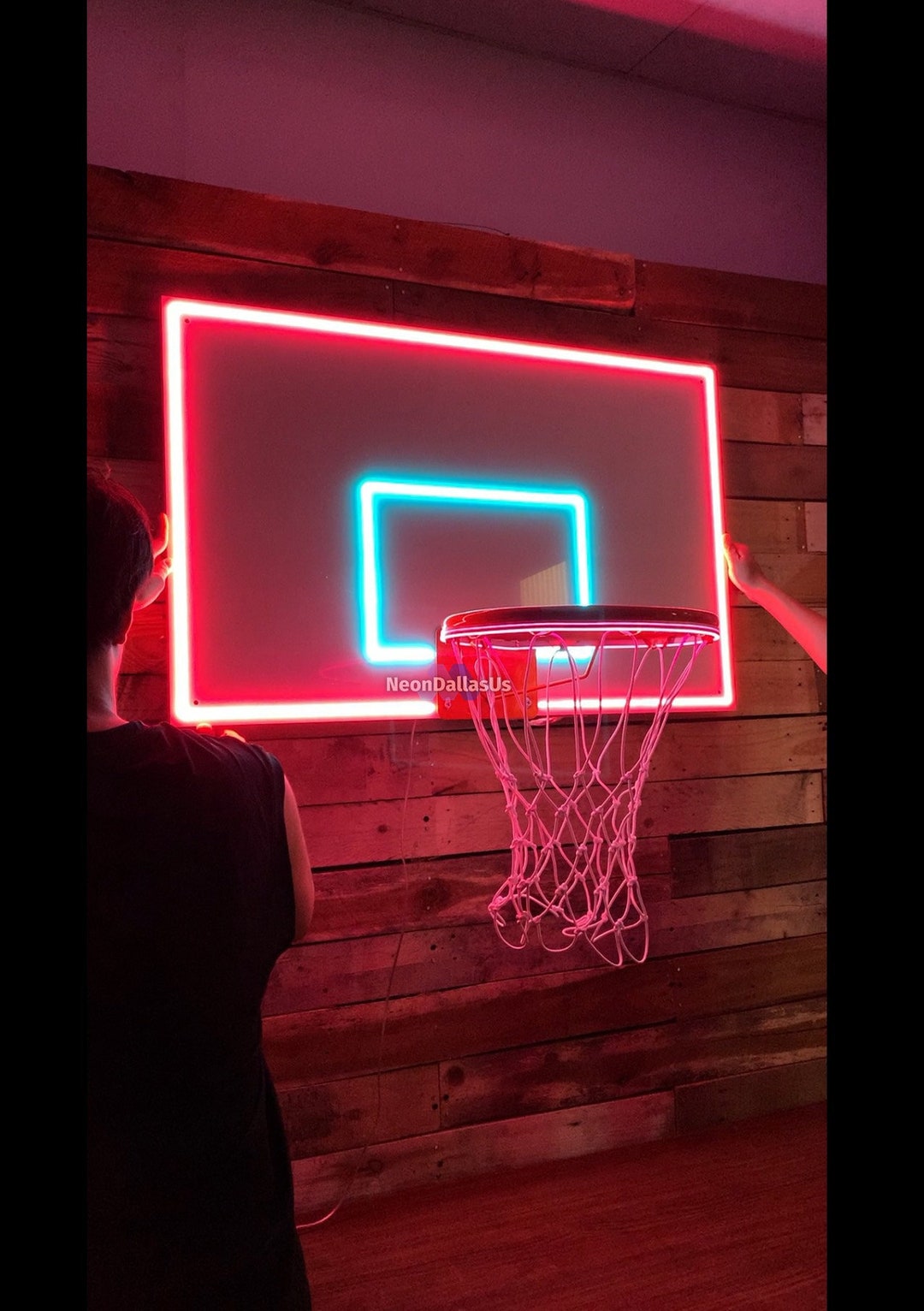 Basketball Hoop Neon Sign Basketball Light up Sign Basketball Hoop LED ...