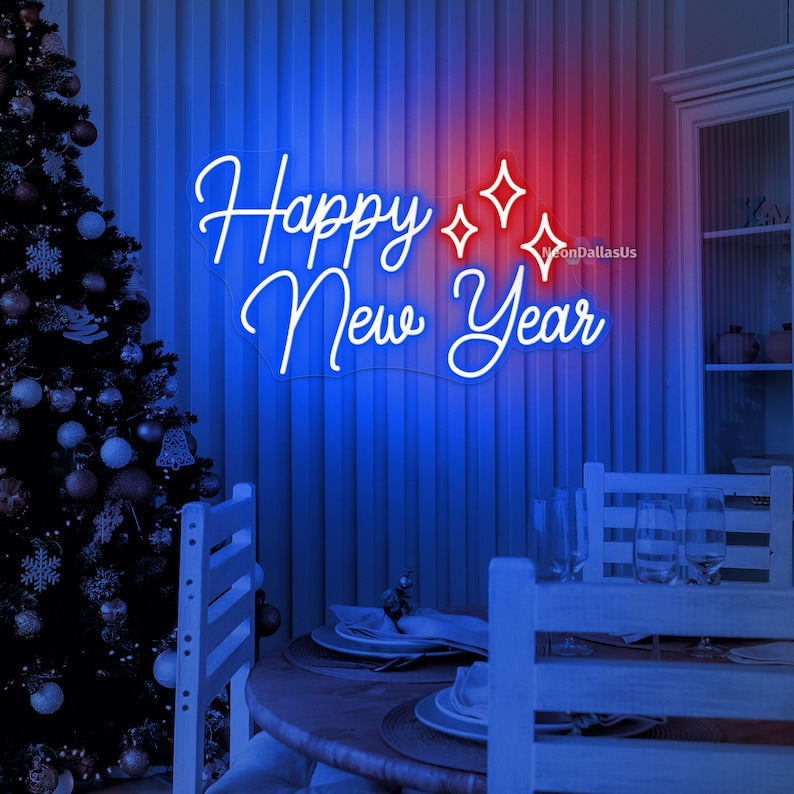 Happy New Year Sign 2024 New Year Neon Sign New Year LED Light - Etsy