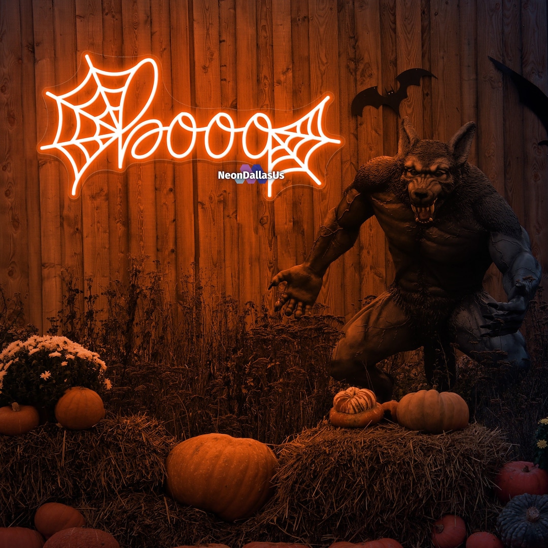 Neon Halloween Sign Boo Halloween Neon Light Halloween Party Led Light ...