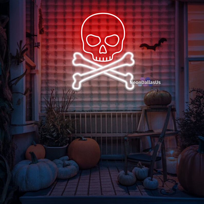Skull Halloween Neon Sign Halloween Poison Neon Sign Halloween - Etsy