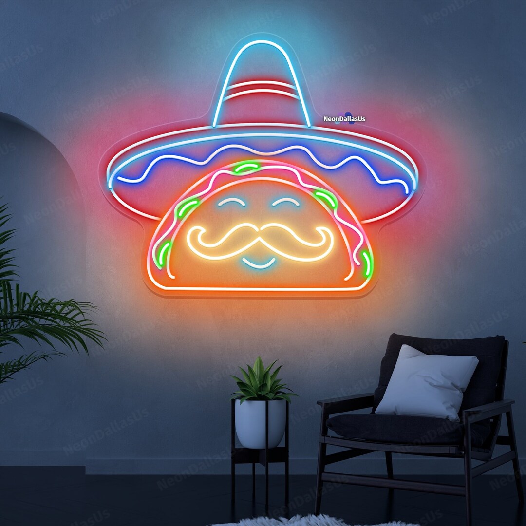 Tacos Neon Sign Tacos LED Lights Tacos Mexican Neon Sign Tacos Sign ...