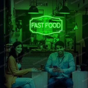 Fast Food Neon Sign Fast Food LED Light Fast Food Shop LED Neon Light ...