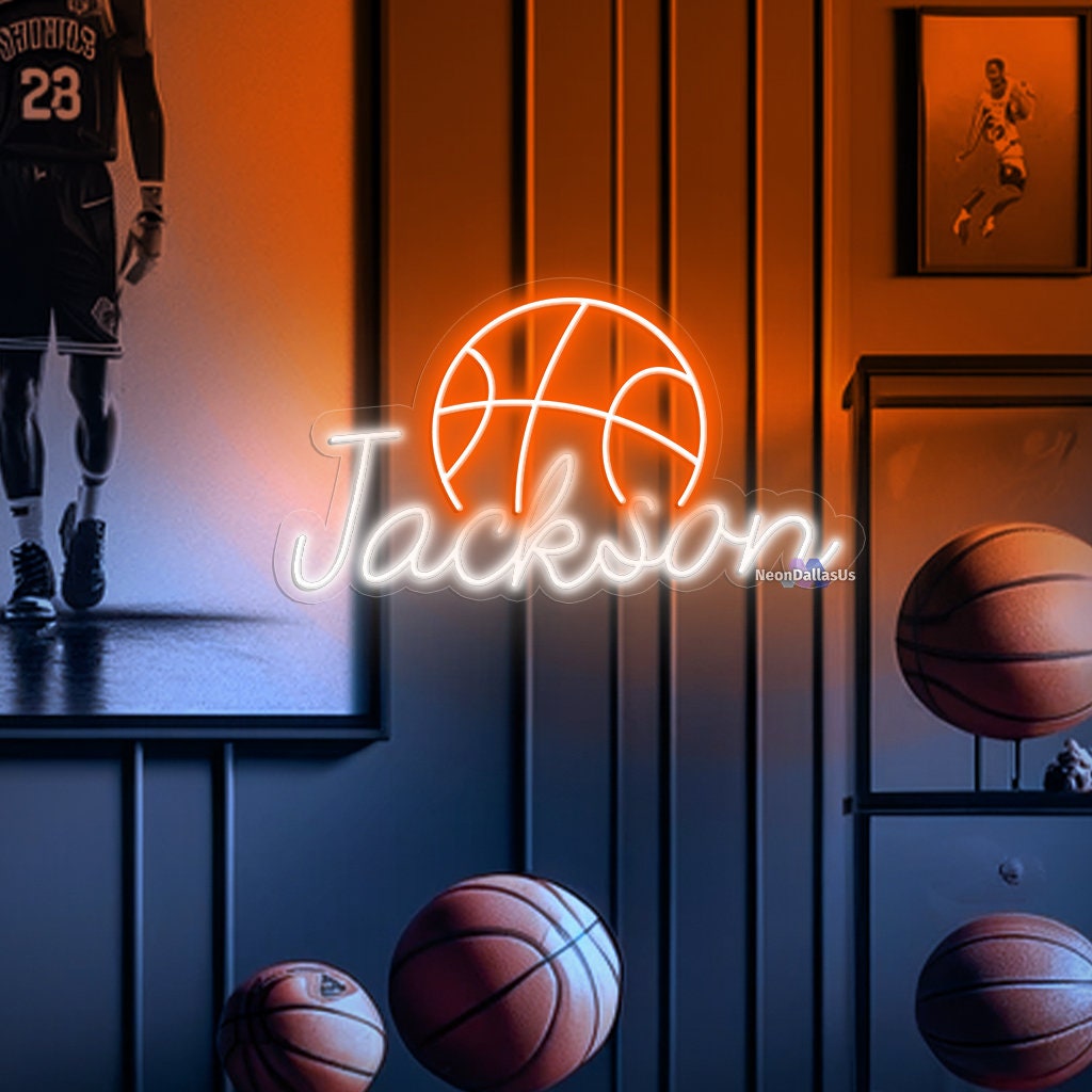 Basketball Neon Sign Personalized Basketball Neon Lights Custom Name ...