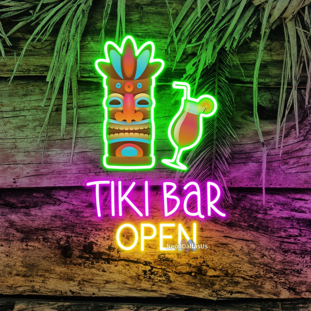 Personalized Tiki Sign, Beach Bar Sign Art Tiki Bar Decor, Summer ...
