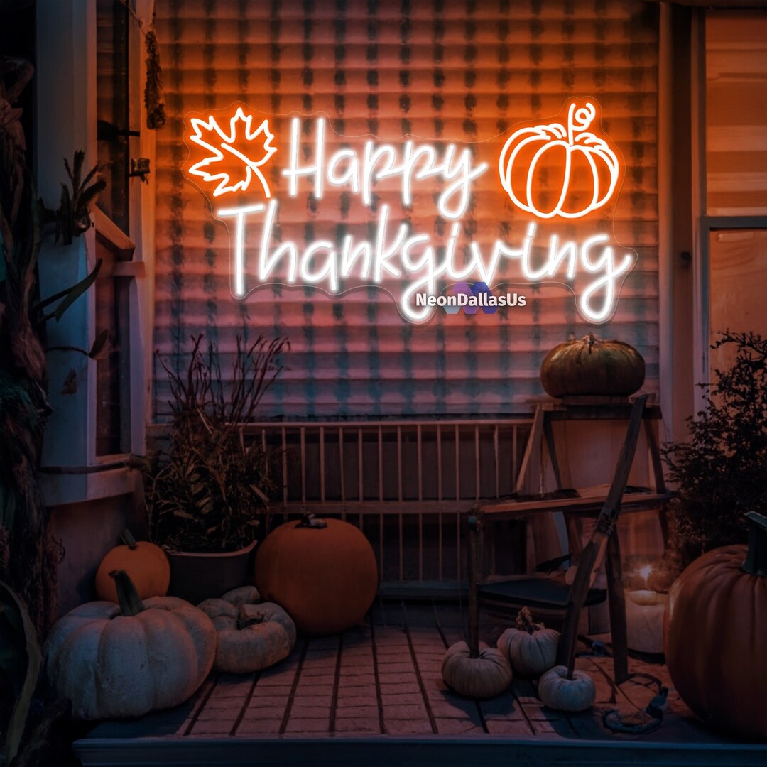 Thanksgiving Decor Turkey Neon Sign Thanksgiving Party Decor Fall Decor ...