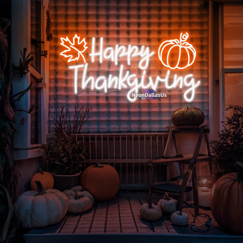 Thanksgiving Decor Turkey Neon Sign Thanksgiving Party Decor Fall Decor ...