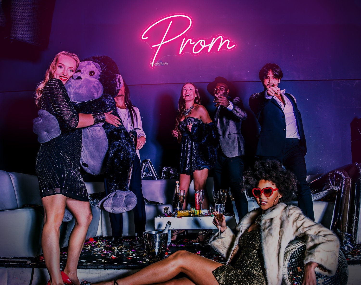 Prom Neon Sign USB Battery Operated Name Sign Prom Backdrop - Etsy