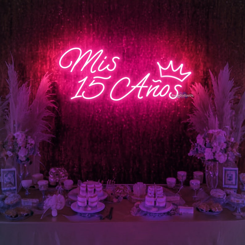Mis 15 Años Neon Sign Custom 15th Birthday Party Led Neon - Etsy