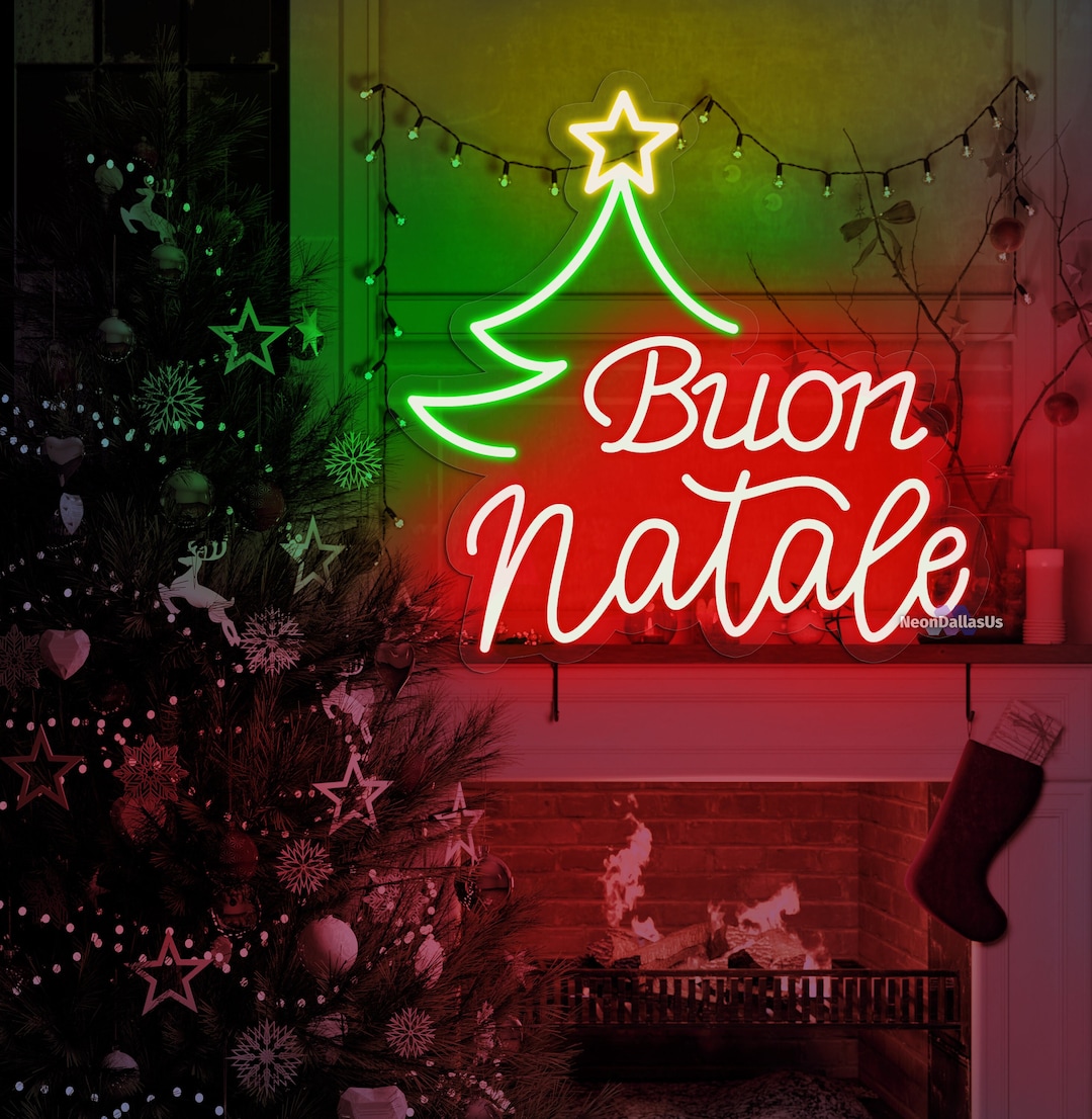 Buon Natale Christmas Neon Sign Merry Christmas Led Light Buon Natale ...