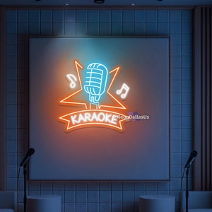 Karaoke Neon Sign Karaoke Bar Led Lights Podcast Neon Sign Karaoke ...