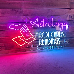 Astrology Tarot Cards Reading Neon Sign Custom Tarot LED Sign Fortune ...