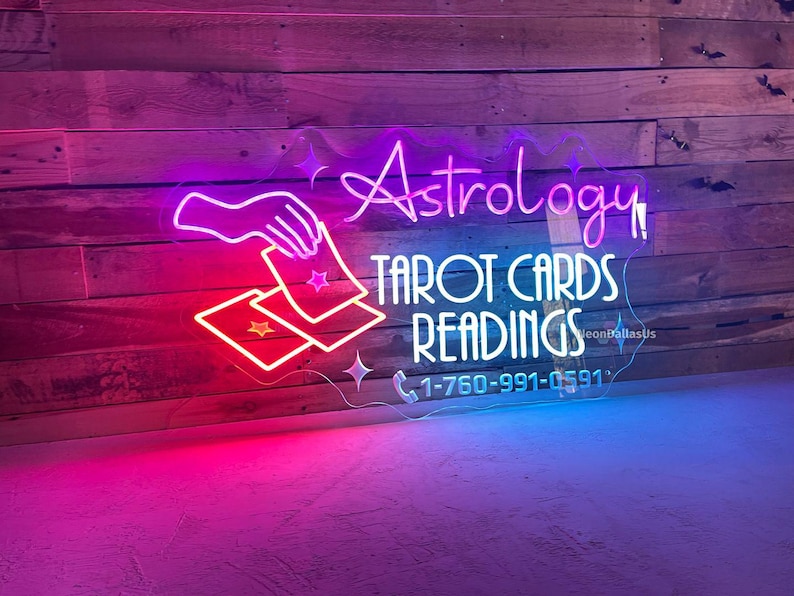 Astrology Tarot Cards Reading Neon Sign Custom Tarot LED Sign Fortune ...