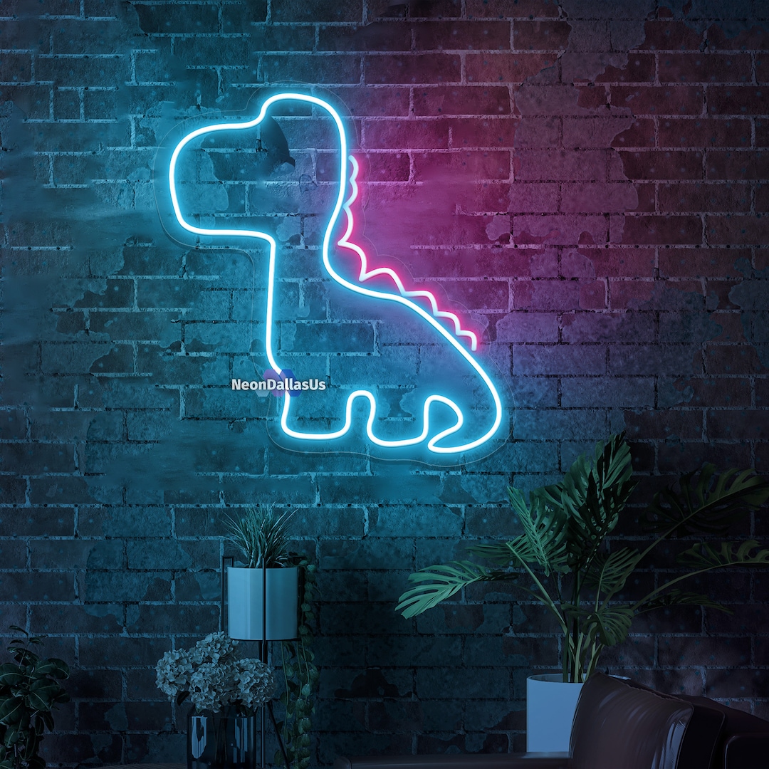 Dinosaur Neon Sign Dinosaur LED Light Gift for Boy Nursery Decor Girl ...