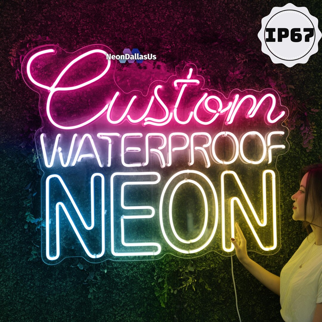 Outdoor Neon Sign Custom Business Waterproof Neon Light up Sign Neon ...