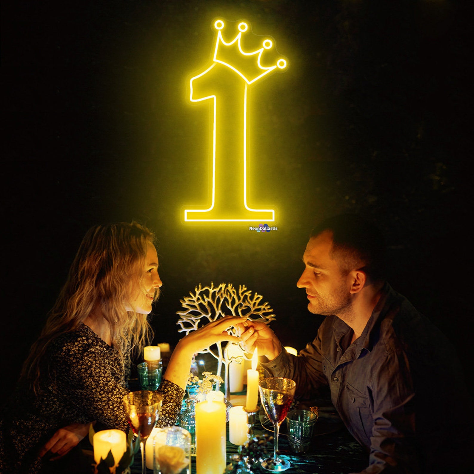 Number Neon Sign Number One Neon Sign Crown Number Led Sign Custom ...