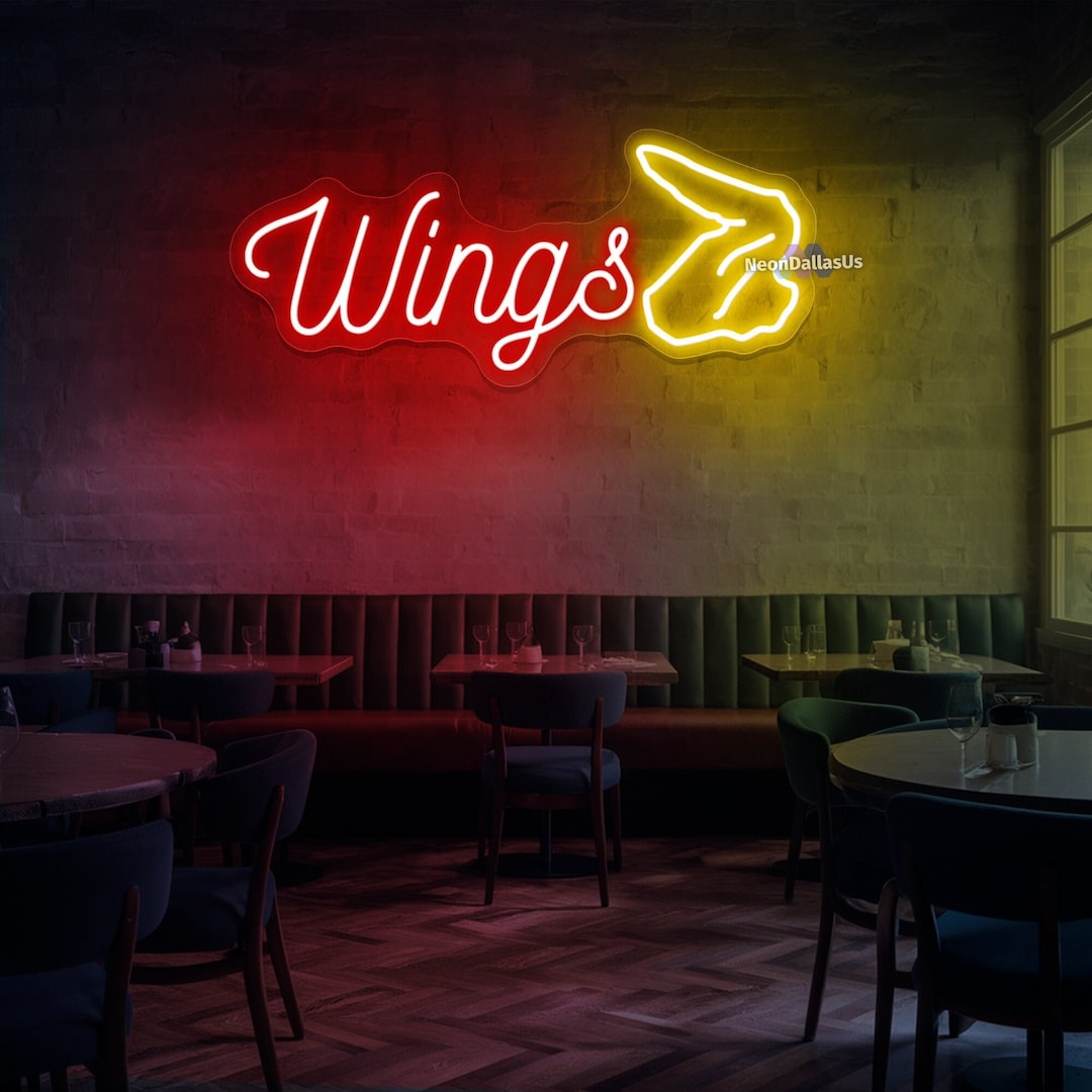 Chicken Wings Neon Sign Chicken Wings Led Sign Fried Chicken Neon Light ...