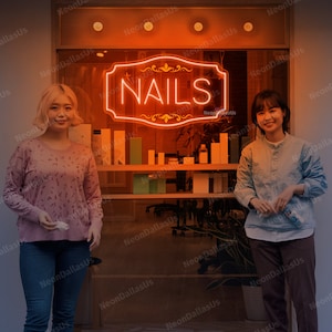 Nails Neon Sign Nails LED Light Custom Nails Shop Led Neon Sign Nail ...